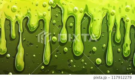 Slime drip. Green halloween toxic dripping...のイラスト素材 [117912279] - PIXTA