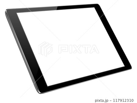 Tablet angle view. Realistic mobile device with...のイラスト素材 [117912310 ...