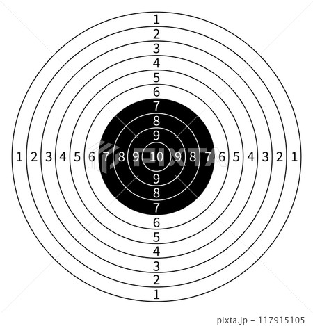 Target template. Shooting aim circle. Accuracy...のイラスト素材 [117915105 ...