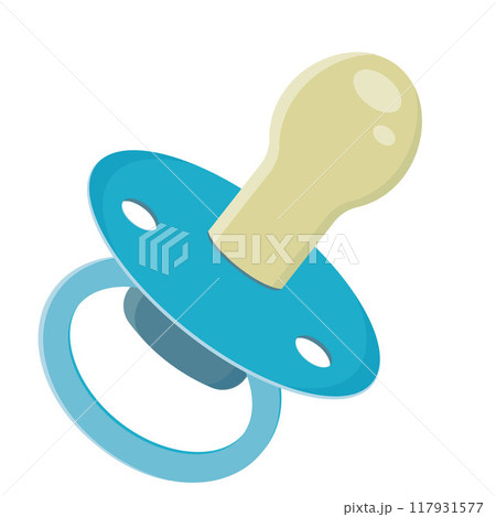 Cute blue rubber or silicone pacifier or...のイラスト素材 [117931577] - PIXTA