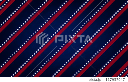 Patriotic border divider american usa flag.のイラスト素材 [117957047] - PIXTA