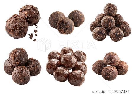 Assortment of Chocolate-Covered and Uncovered...のイラスト素材 [117967386] - PIXTA