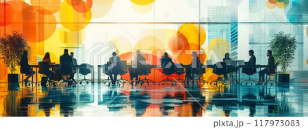 Contemporary modern business graphic background...のイラスト素材 [117973083 ...