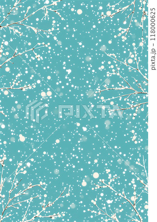 A blue background with white snowflakes and...のイラスト素材 [118000625] - PIXTA