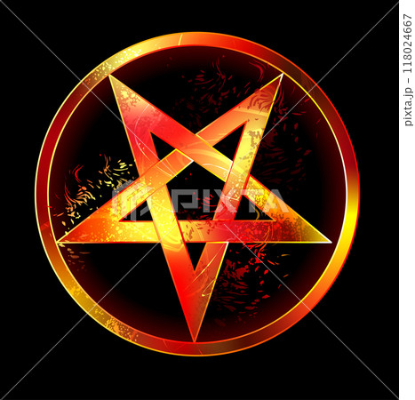 Fire demonic pentagramのイラスト素材 [118024667] - PIXTA