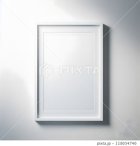 Clean white frame with a minimalist aesthetic....のイラスト素材 [118034740 ...