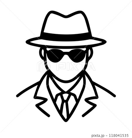 spy icon or modern line symbol. Vector line art...のイラスト素材 [118041535 ...