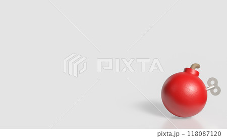 The Red Bomb on white background for crisis or...のイラスト素材 [118087120 ...