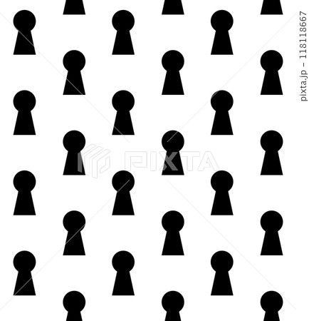 Vector seamless pattern of flat lock key holeのイラスト素材 [118118667] - PIXTA