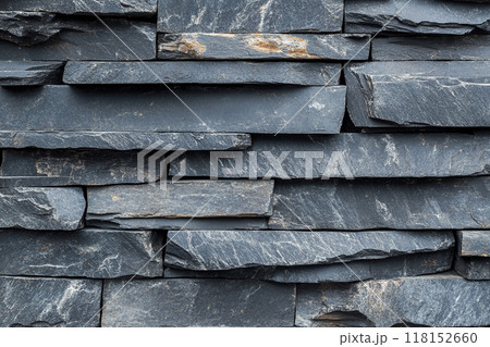 Dark gray slate wall cladding background, the...のイラスト素材 [118152660] - PIXTA