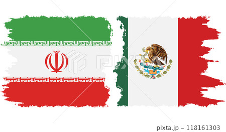 Mexico and Iran grunge flags connection vectorのイラスト素材 [118161303] - PIXTA