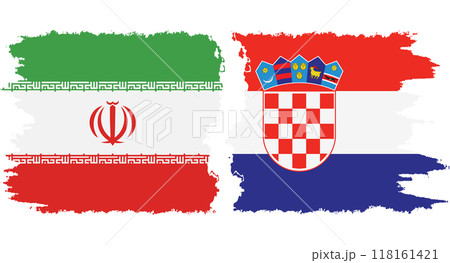 Croatia and Iran grunge flags connection vectorのイラスト素材 [118161421] - PIXTA