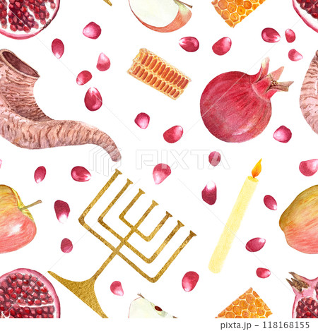 Rosh Hashanah, Yom Kippur, Hanukkah hand...のイラスト素材 [118168155] - PIXTA