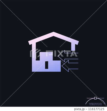 depot, move to warehouse icon with a gradientのイラスト素材 [118177125] - PIXTA