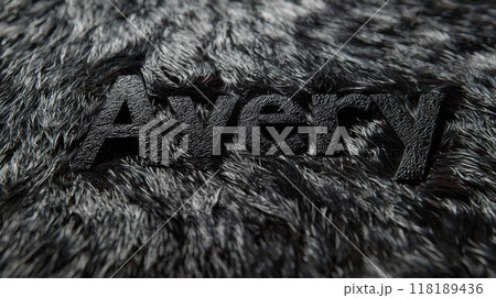 Black Fur personalized name postcard perfect...のイラスト素材 [118189436] - PIXTA