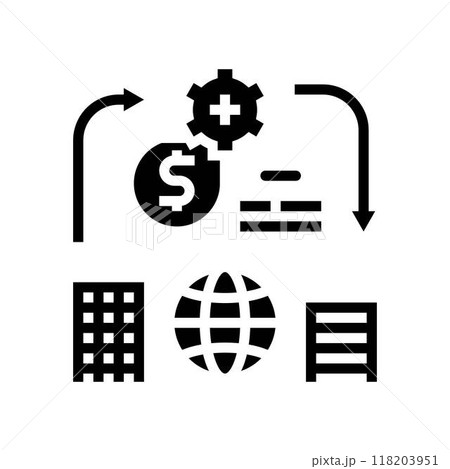 offshoring modern business glyph icon vector...のイラスト素材 [118203951] - PIXTA