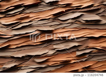 Tree bark covered in red dust, creating unusual...のイラスト素材 [118204746 ...