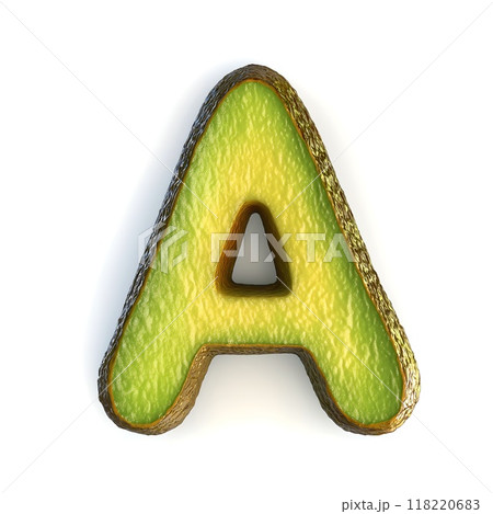 Letter A made from avocado. Alphabet foodのイラスト素材 [118220683] - PIXTA