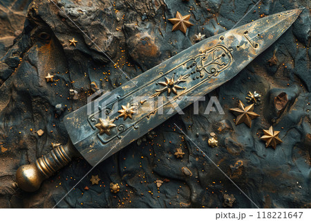 Spear of Longinus, antique ancient worn relic...のイラスト素材 [118221647] - PIXTA