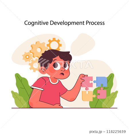 Child development. Cognitive development...のイラスト素材 [118225639] - PIXTA