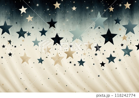 Cream background with gray, black and cream stars.のイラスト素材 [118242774 ...