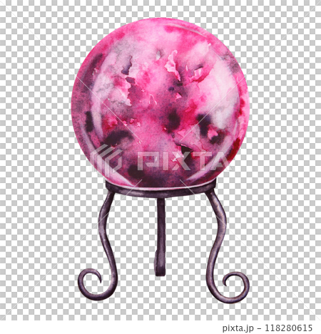 Pink magic ball of predictions for mysterious...のイラスト素材 [118280615] - PIXTA