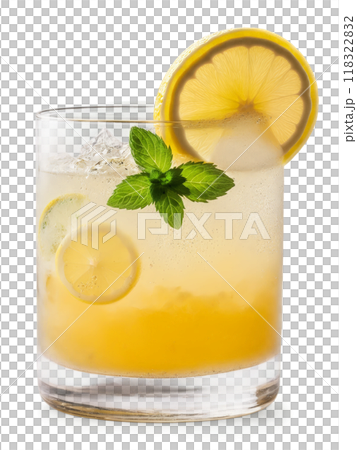 Icelandic Birkir in clear glass garnished with...のイラスト素材 [118322832 ...
