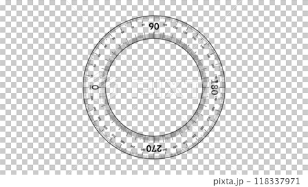 Protractor circle to measure geometrical angles...のイラスト素材 [118337971 ...