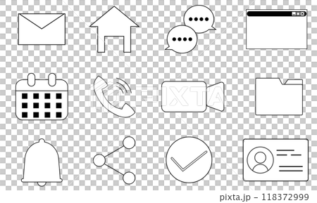 Business communication related line drawing... - Stock Illustration ...