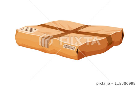 Wet and damaged crumpled box, crushed and...のイラスト素材 [118380999] - PIXTA