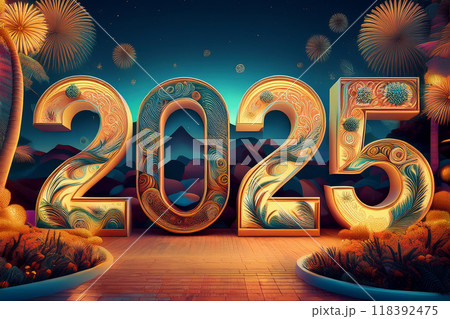 ハッピーニュイヤー 2025のイラスト素材 [118392475] - PIXTA