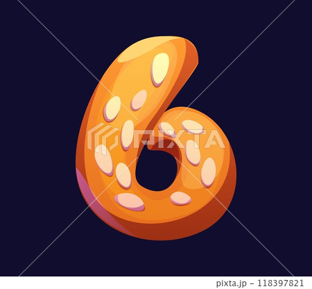 Cartoon number six candy and confectionery...のイラスト素材 [118397821] - PIXTA