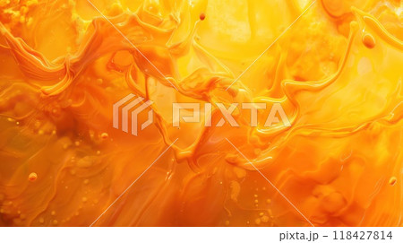 Bright orange flaming liquid fire. Generative AIのイラスト素材 [118427814] - PIXTA