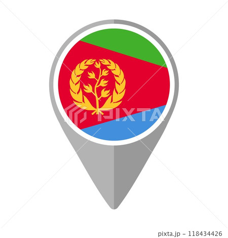 Eritrea Flag on Location Pin のイラスト素材 [118434426] - PIXTA