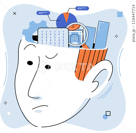 Abstract thinking. Vector illustration. The...のイラスト素材 [118447714] - PIXTA