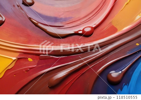 Abstract background liquid oil colourful streaks.のイラスト素材 [118510555 ...