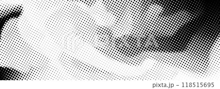 Grainy dotted distorted halftone texture. Black...のイラスト素材 [118515695 ...