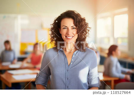 Educational Joy: Female Physics Teacher...のイラスト素材 [118527664] - PIXTA