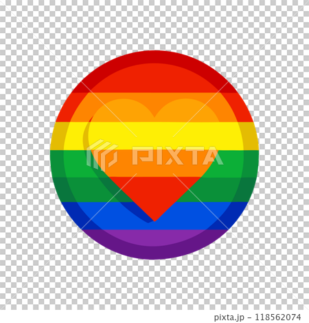 LGBTQ Pride Rainbow Icon Simple Drawing PNG...のイラスト素材 [118562074] - PIXTA