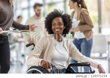 Inclusive colleagues collaborate in modern...のイラスト素材 [118571234] - PIXTA