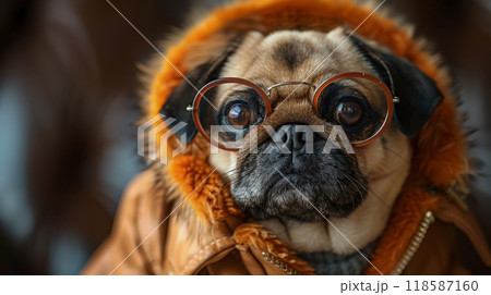 Pugs in haute couture, confidently strutting...のイラスト素材 [118587160] - PIXTA