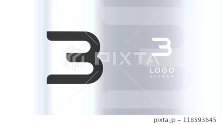 Bold futuristic logo monogram, sleek...のイラスト素材 [118593645] - PIXTA