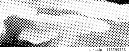 Grainy dotted distorted halftone texture. Messy...のイラスト素材 [118599388 ...