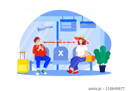 The new normal after the COVID 19 Pandemicのイラスト素材 [118640677] - PIXTA