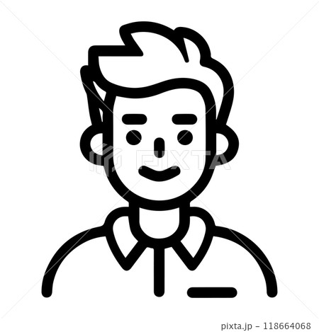 dealer icon or modern line symbol. Vector line...のイラスト素材 [118664068 ...