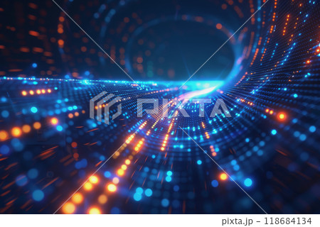 digital data stream background with binary code...のイラスト素材 [118684134] - PIXTA