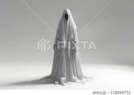 mysterious ghostly figure draped in white...のイラスト素材 [118694752] - PIXTA