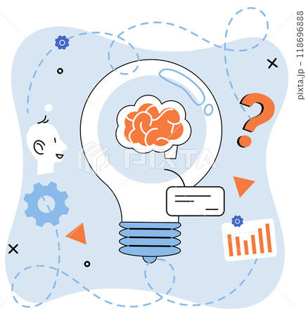 Mindset. Vector illustration. Attitude plays...のイラスト素材 [118696888] - PIXTA