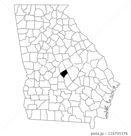 Map of bleckley County in Georgia state on...のイラスト素材 [118705376] - PIXTA
