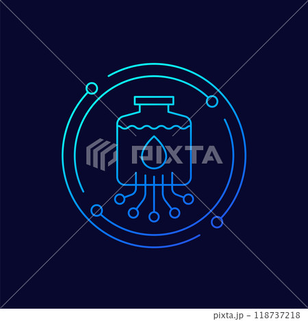 Water distribution system icon, linear designのイラスト素材 [118737218] - PIXTA